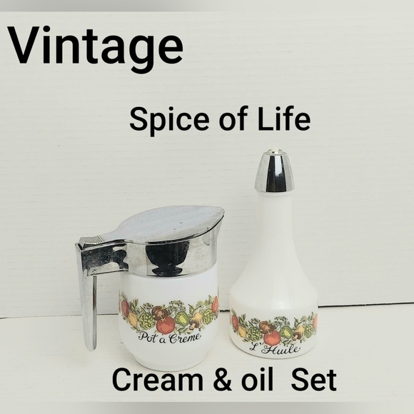 Gemco | Kitchen | Vintage Gemco Cream Oil Set Spice Of Life | Poshmark